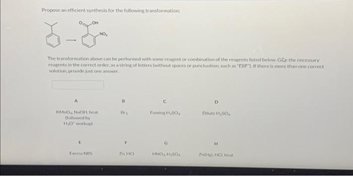Solved ONLY USE REAGENTS PROVIDED AND SHOW DETAILS. Will | Chegg.com