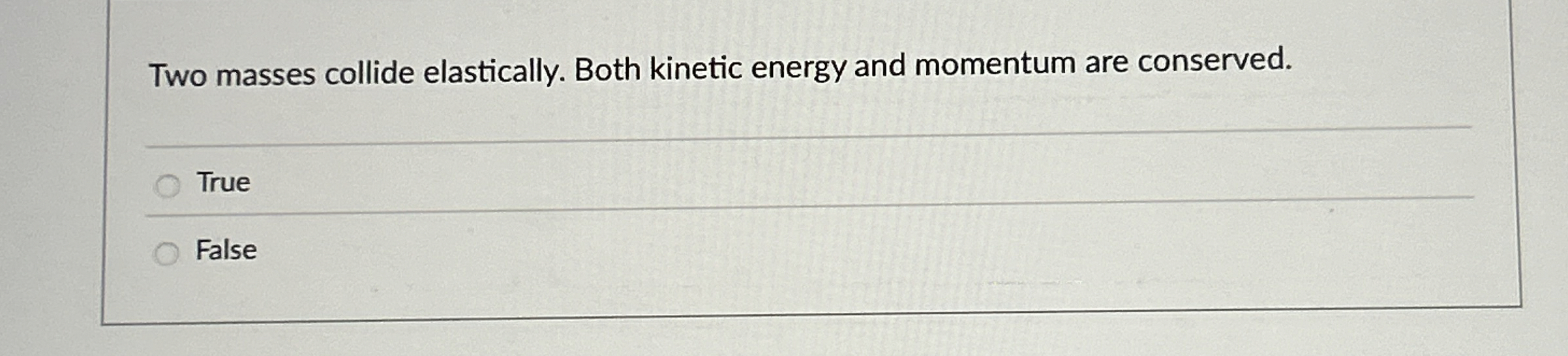 Solved Two masses collide elastically. Both kinetic energy | Chegg.com