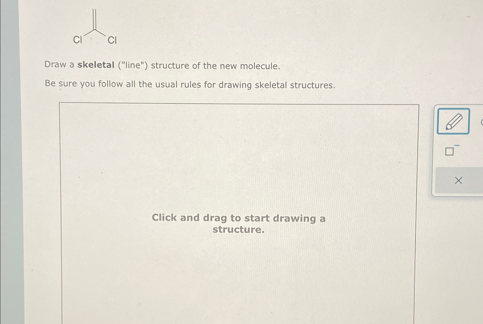 Solved Draw a skeletal ("line") ﻿structure of the new | Chegg.com