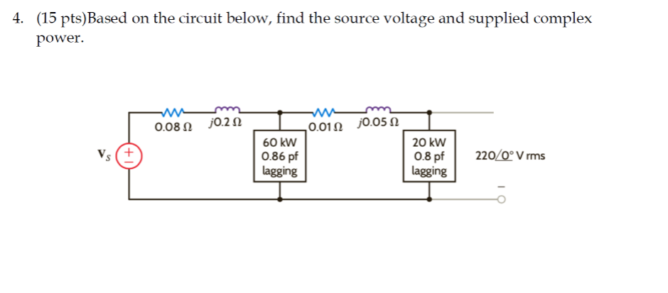 4. (15 ﻿pts)Based on the circuit below, find the | Chegg.com