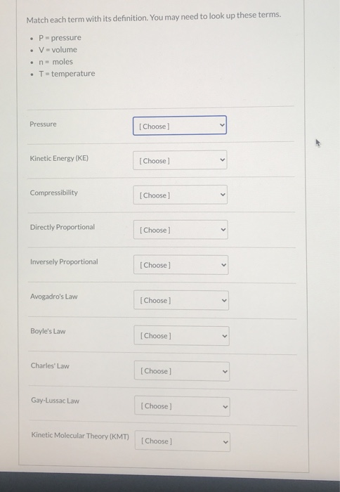 Solved Match each term with its definition. You may need to | Chegg.com