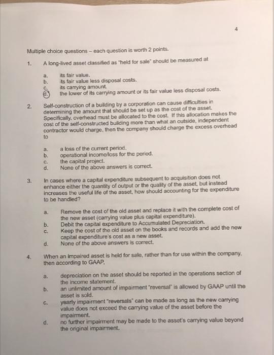 Solved 1. a. b. c. Multiple choice questions - each question | Chegg.com