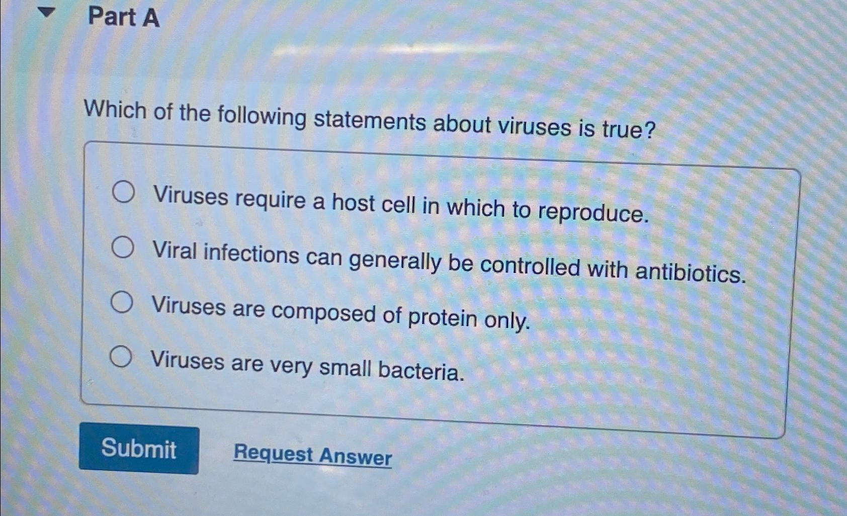 Solved Part AWhich of the following statements about viruses | Chegg.com