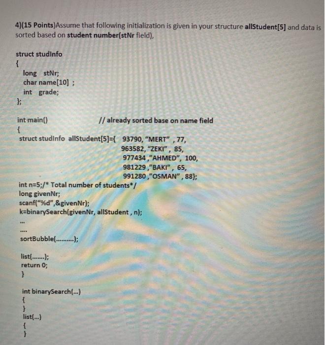 Solved 4)(15 Points)Assume that following initialization is | Chegg.com