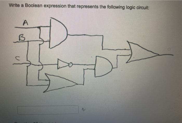 Solved Write a Boolean expression that represents the | Chegg.com
