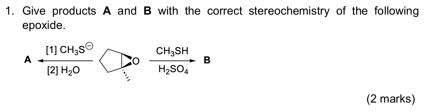 Solved 1. ﻿Give products \( \mathbf{A} \) ﻿and | Chegg.com