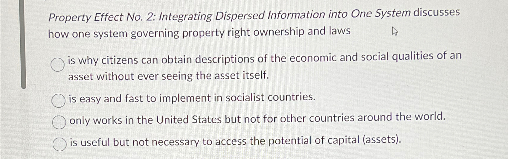 Solved Property Effect No. 2: Integrating Dispersed | Chegg.com