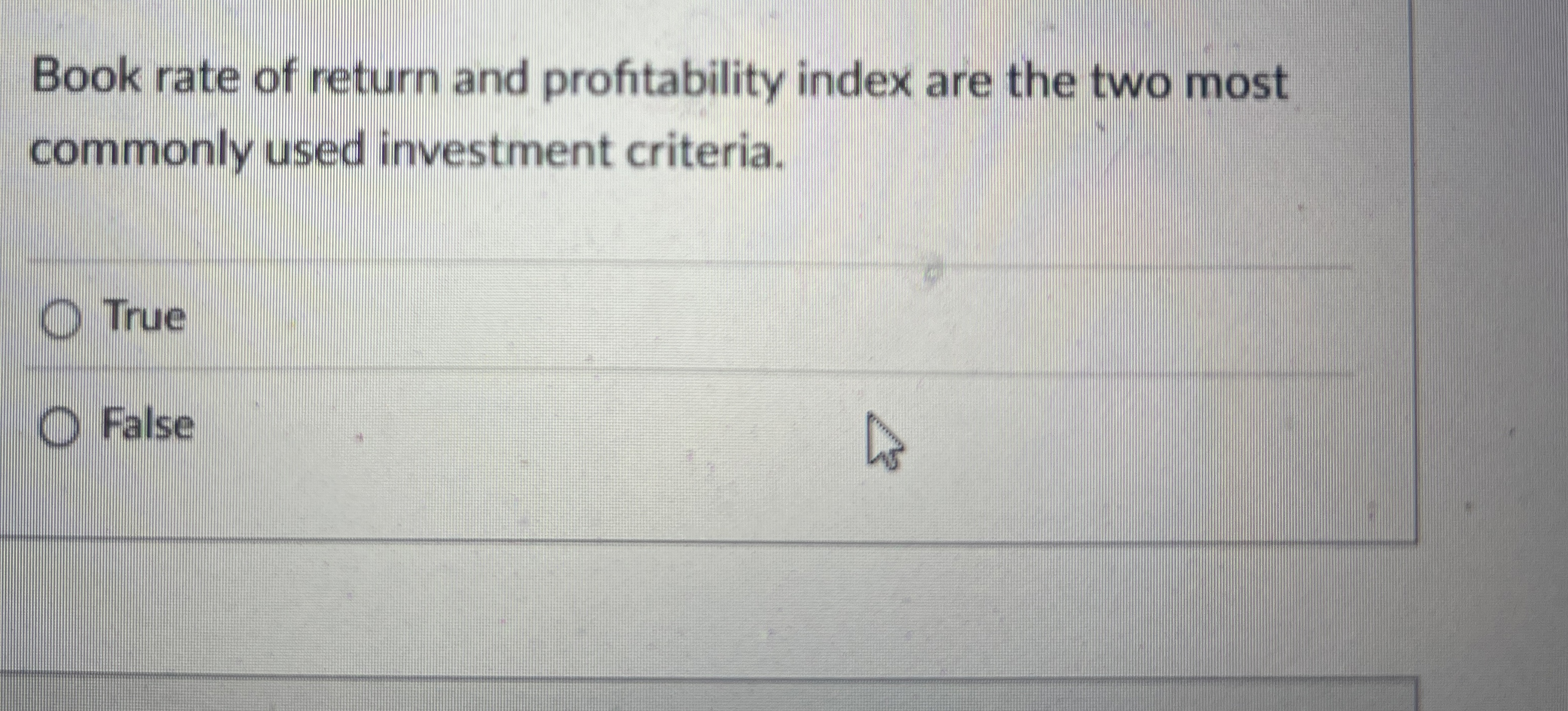 Solved Book rate of return and profitability index are the | Chegg.com
