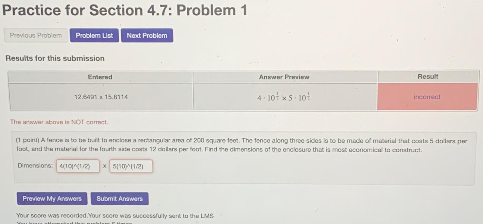 Solved Practice for Section 4.7: Problem 1Results for this | Chegg.com