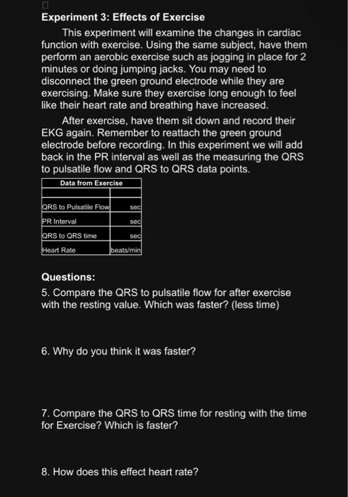 Solved complex wave of the EKG (channel 3) and the pulsatile | Chegg.com