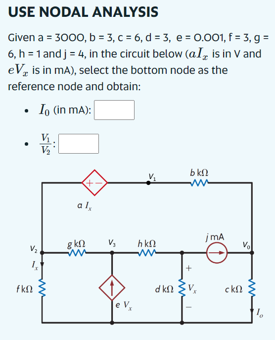 Solved Use Nodal Analysisgiven