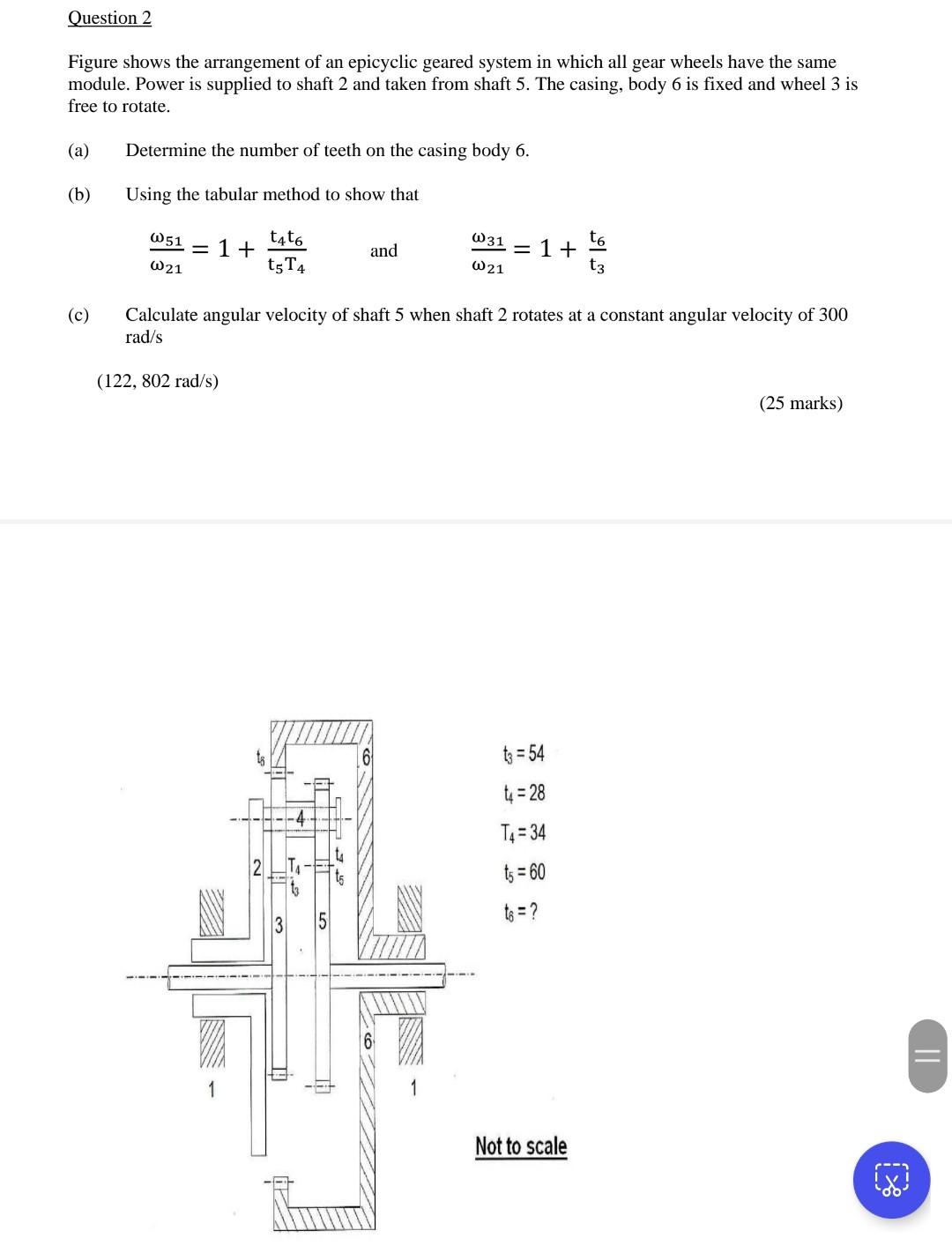 Solved Figure shows the arrangement of an epicyclic geared | Chegg.com
