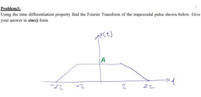 Solved Problem3: Using the time differentiation property | Chegg.com