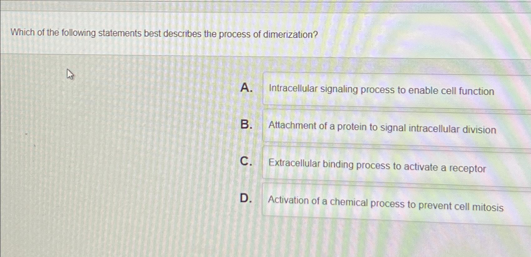 Solved Which of the following statements best describes the | Chegg.com