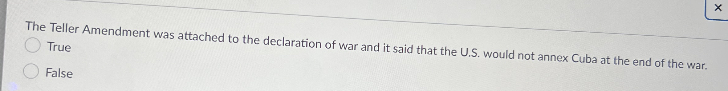 Solved The Teller Amendment was attached to the declaration | Chegg.com