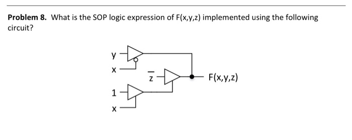 Solved Problem 8 What Is The Sop Logic Expression Of
