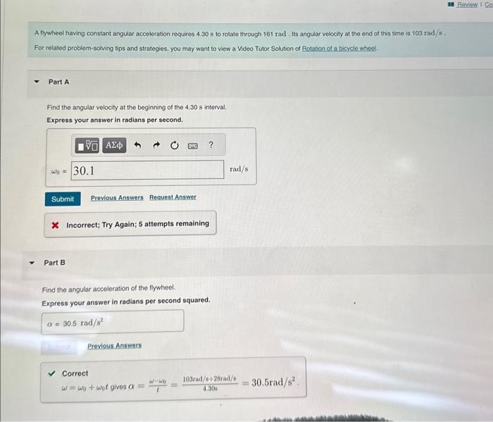 Solved A flywheel having constant angular acceleration | Chegg.com
