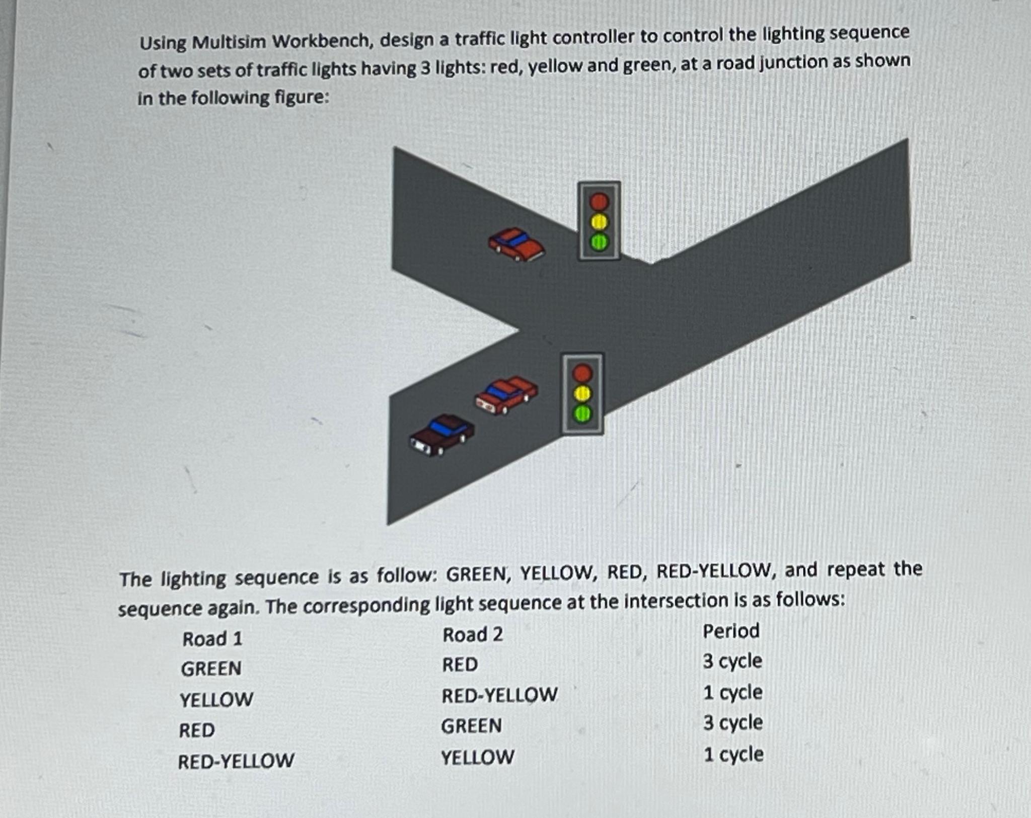 Solved Using Multisim Workbench, design a traffic light | Chegg.com