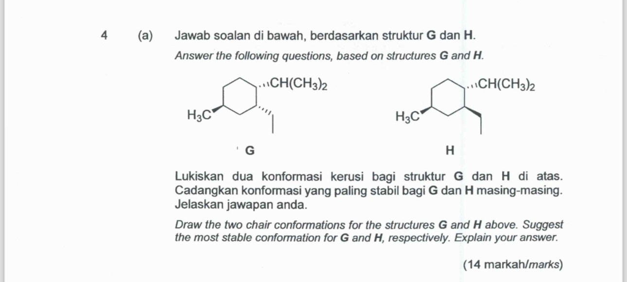 Solved 4 (a) ﻿Jawab soalan di bawah, berdasarkan struktur G | Chegg.com