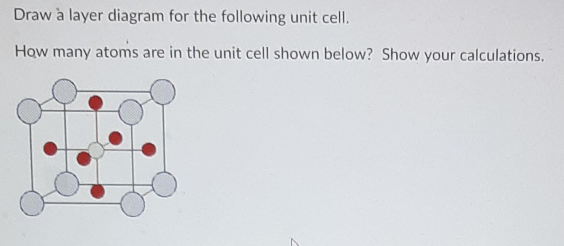 Solved Draw a layer diagram for the following unit cell. How | Chegg.com