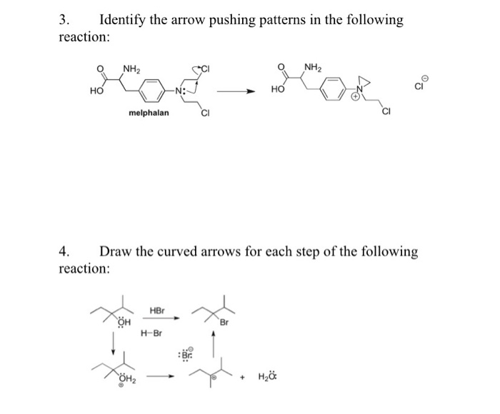 Solved 3. Identify the arrow pushing patterns in the | Chegg.com