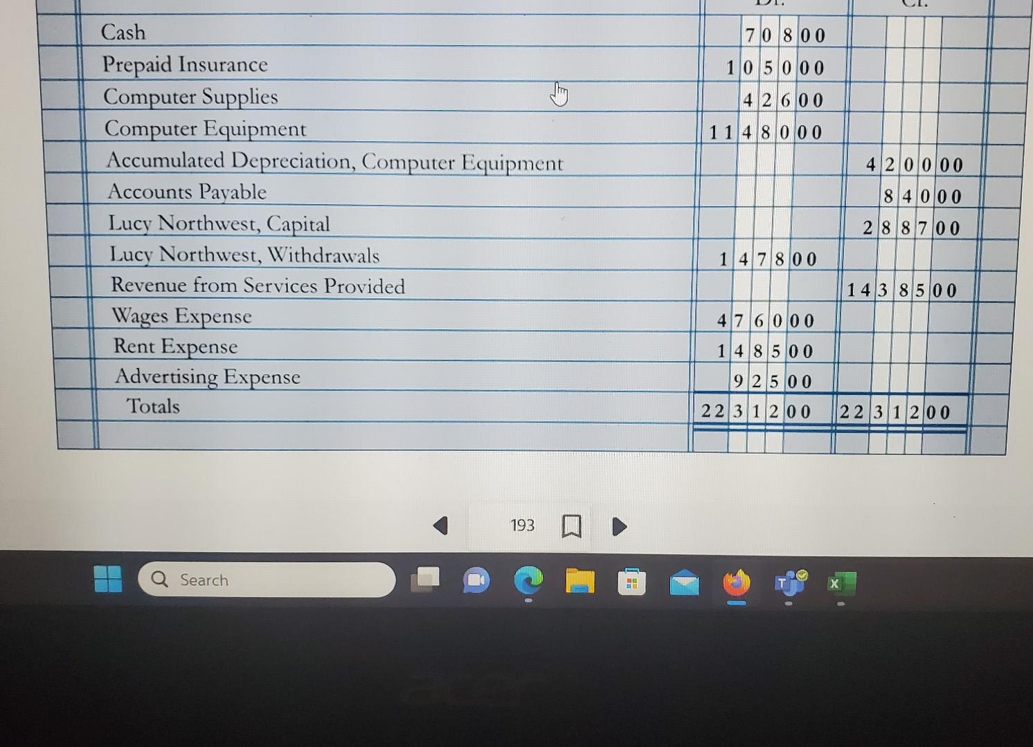 e. Advertising bill received, not yet paid, | Chegg.com