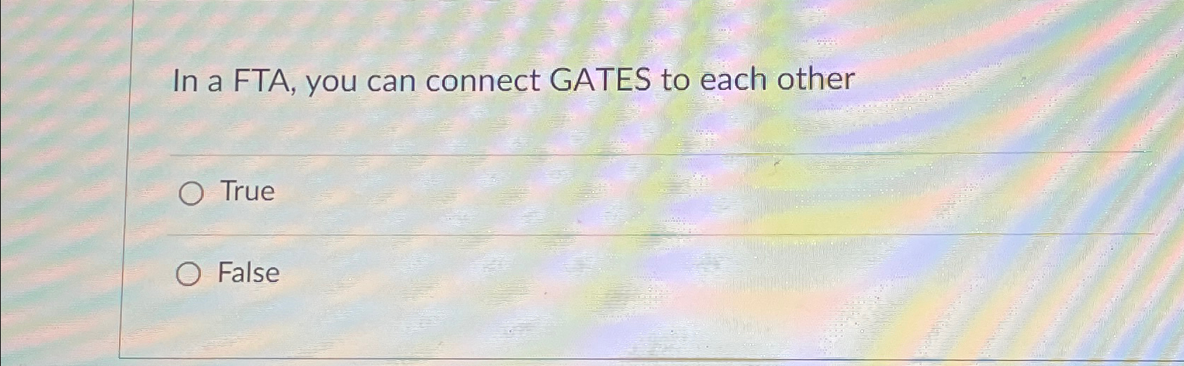 Solved In a FTA, you can connect GATES to each | Chegg.com