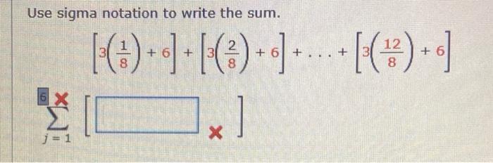 Solved Use sigma notation to write the sum. 1 1 1 3(1) + | Chegg.com