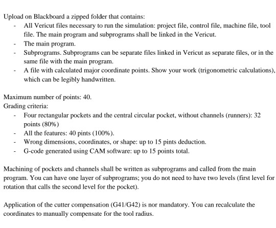 Solved Homework 4. Simple pocket with the use a subprogram, | Chegg.com