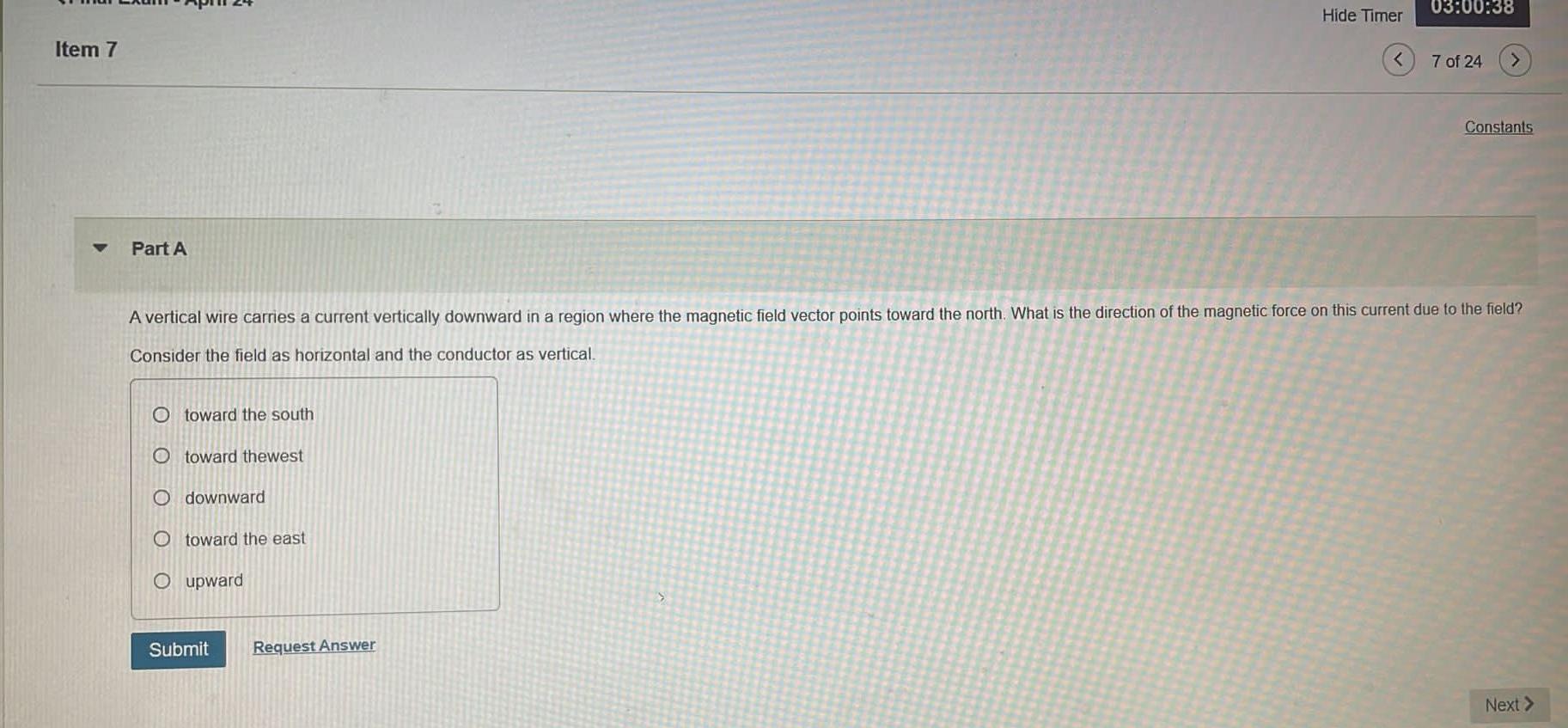 Solved Hide Timer Item 5 5 of 24 Constants Part A A certain | Chegg.com