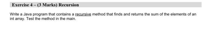 Solved Write a Java program that contains a recursive method | Chegg.com