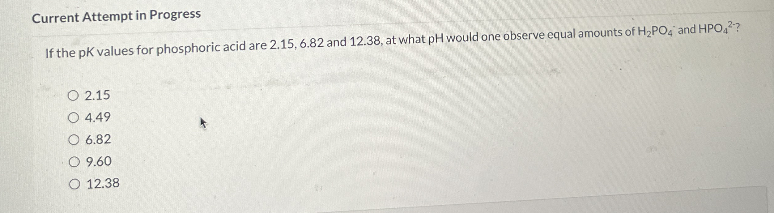 Solved Current Attempt in ProgressIf the pK values for | Chegg.com