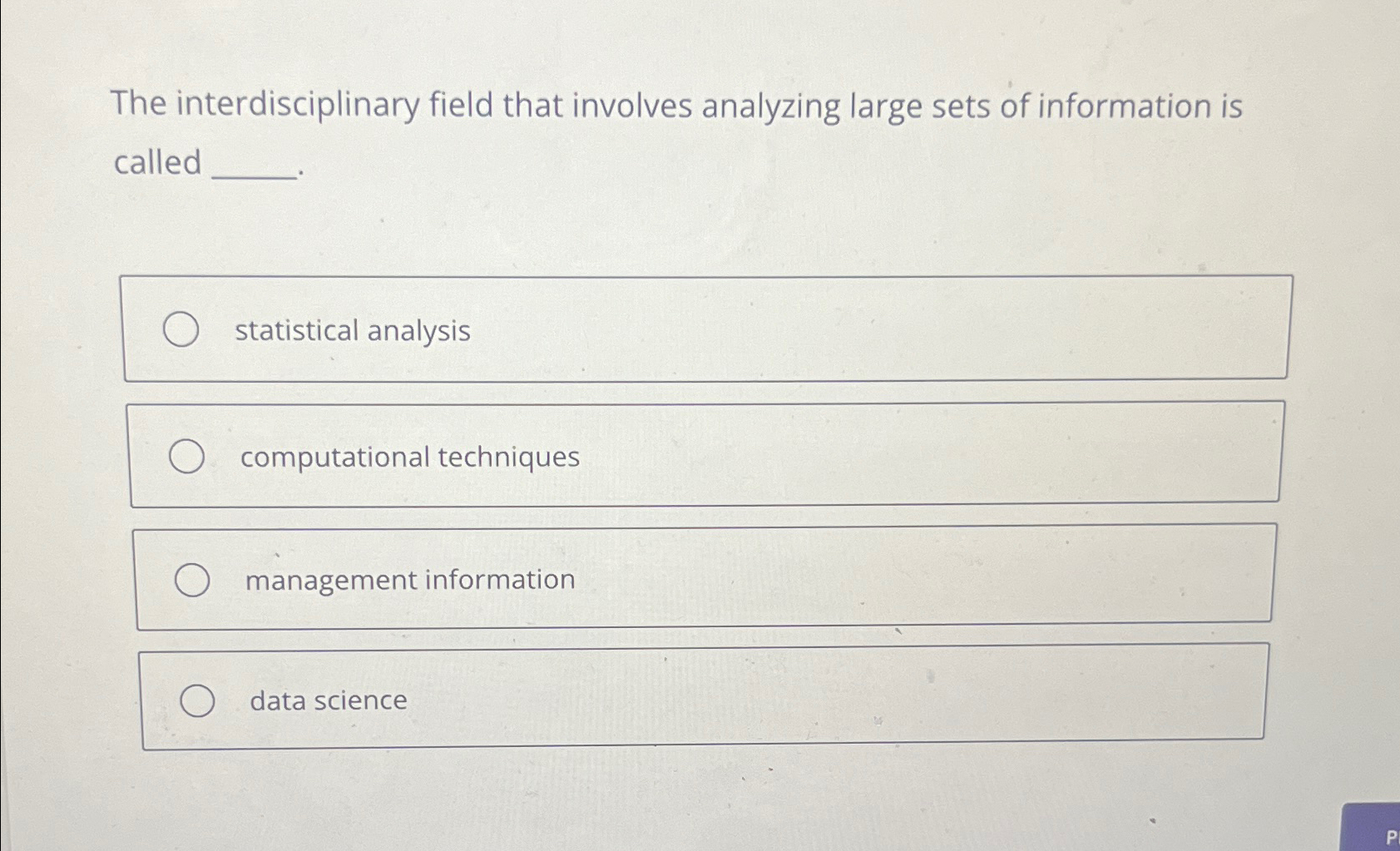 Solved The interdisciplinary field that involves analyzing | Chegg.com
