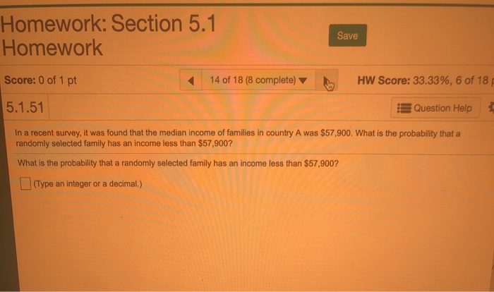 Solved Homework Section 5 1 Homework Save Score 0 Of 1 Pt