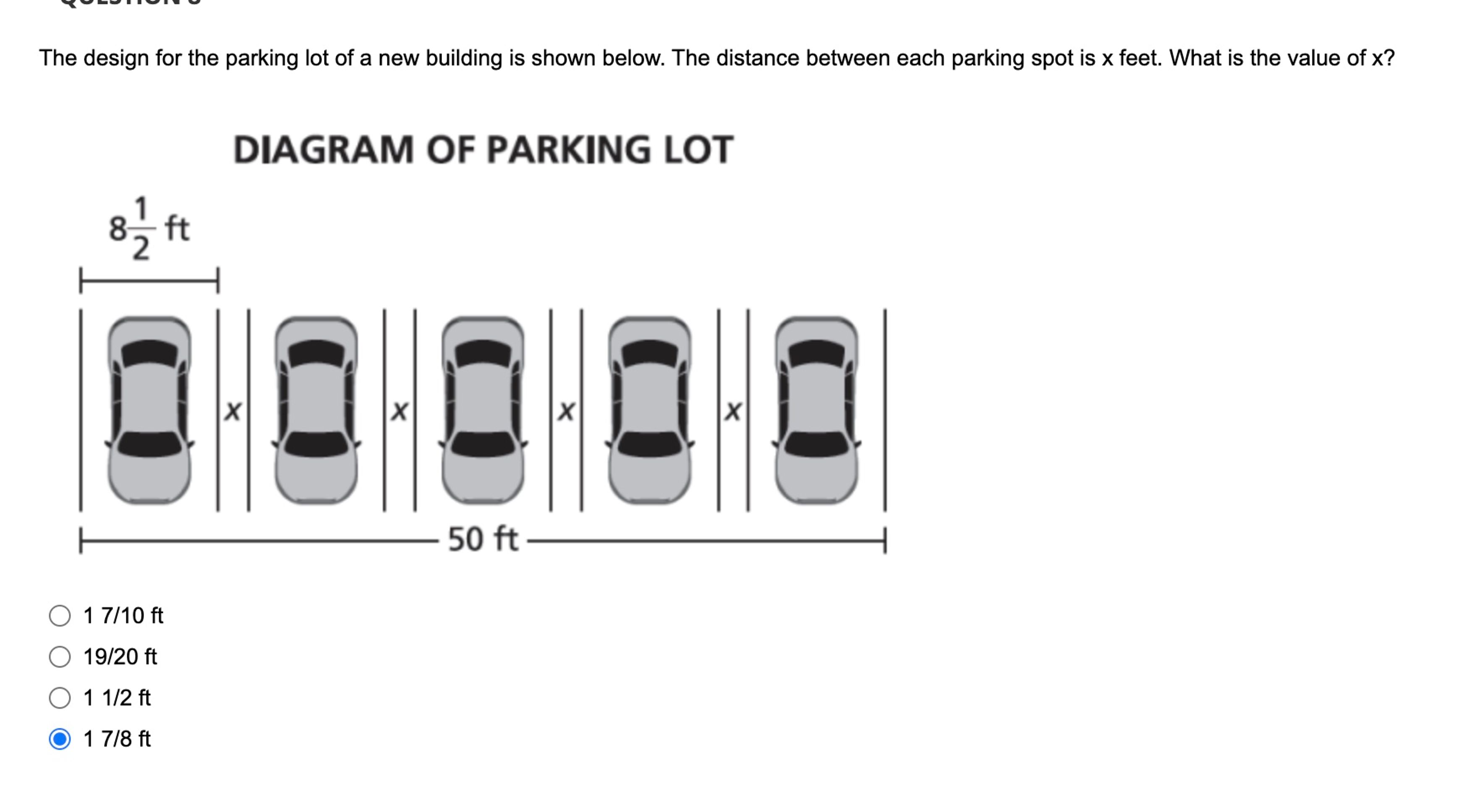 Solved The design for the parking lot of a new building is | Chegg.com