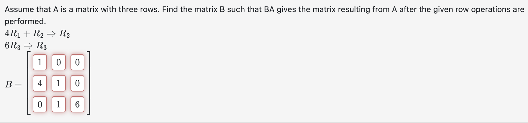 Solved Assume that A ﻿is a matrix with three rows. Find the | Chegg.com