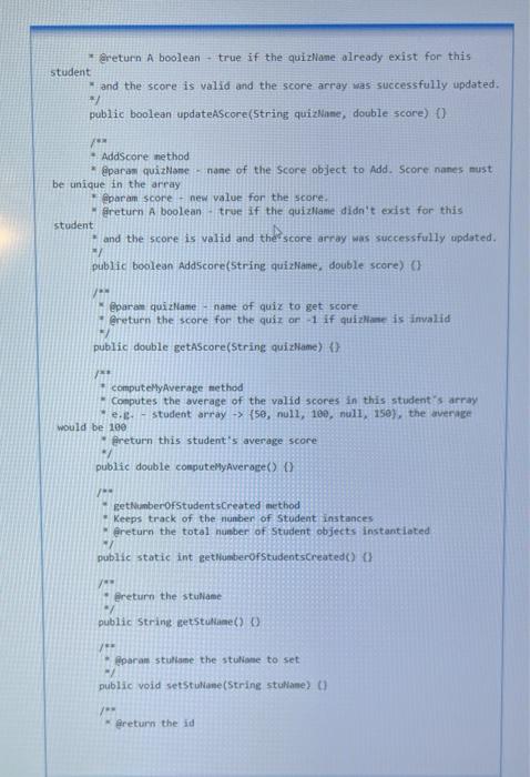 Solved package assignment; public class Student { Use an | Chegg.com