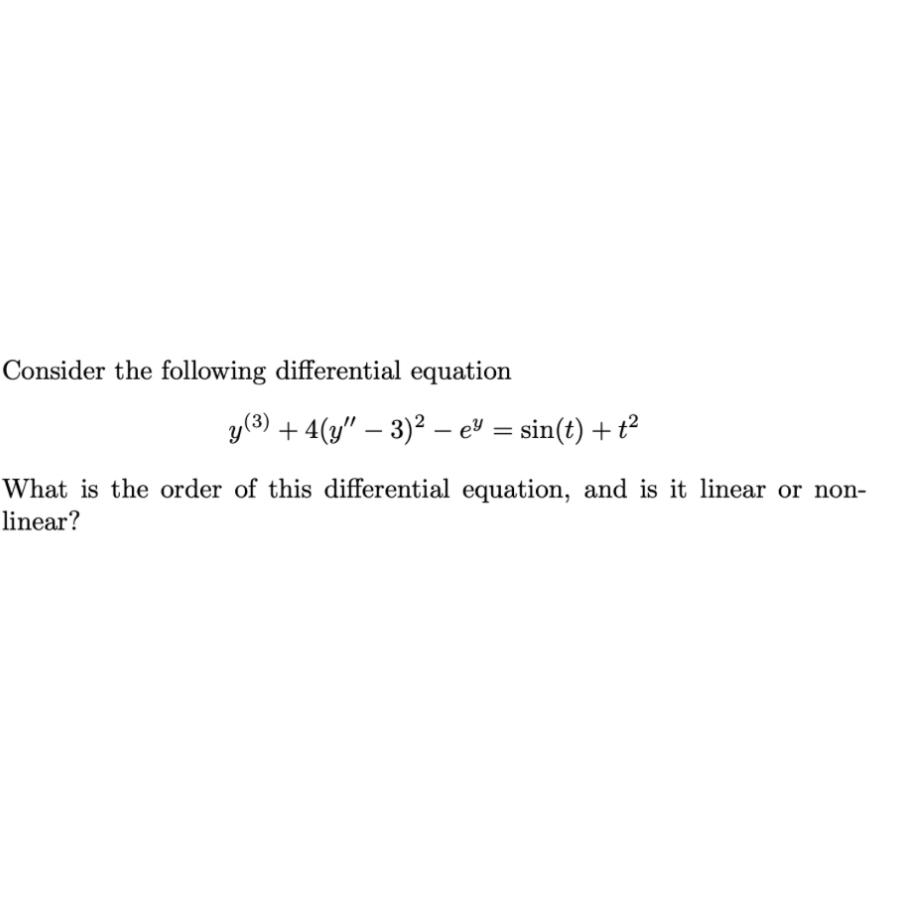 Solved Consider the following differential | Chegg.com