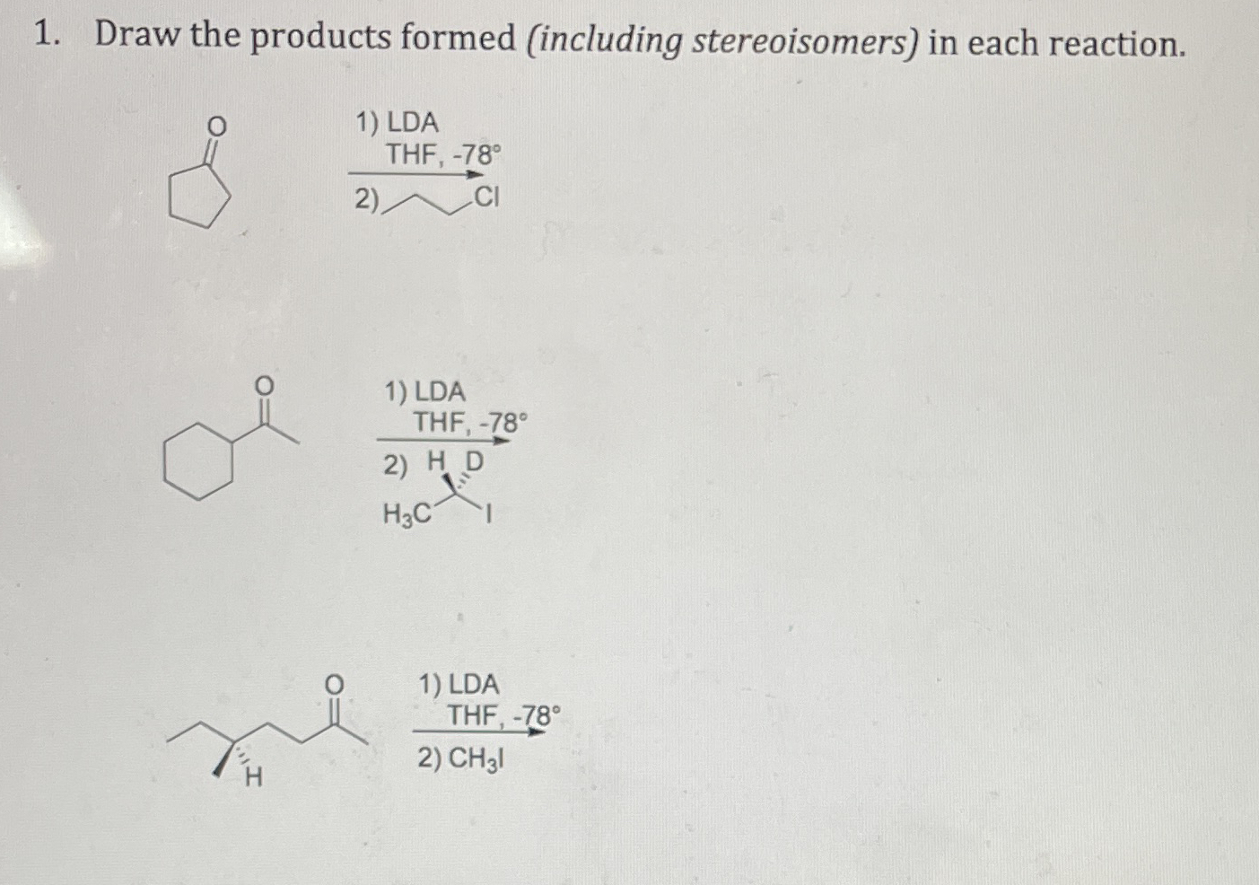 Solved Draw the products formed (including stereoisomers) | Chegg.com