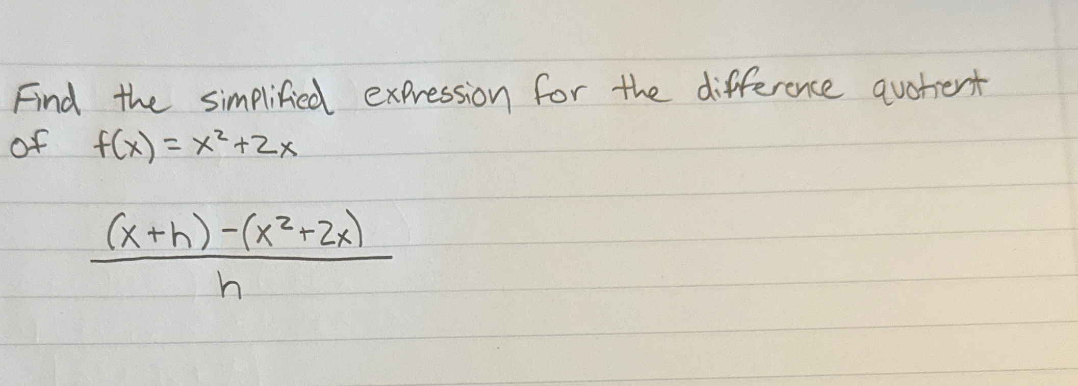 Solved Find the simplified expression for the difference | Chegg.com