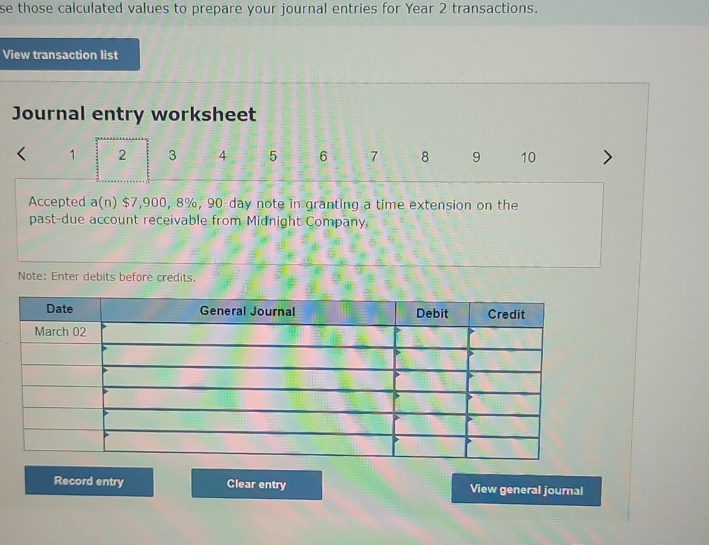 Solved Journal entry worksheet Received payment of principal | Chegg.com