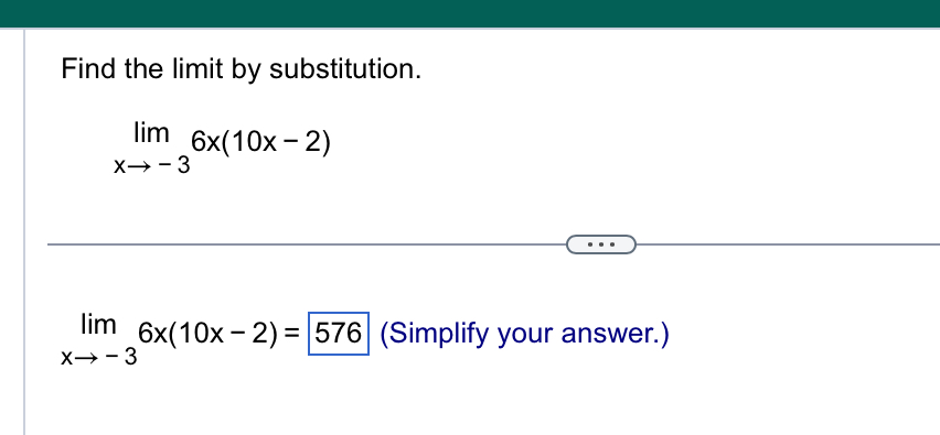 Solved Find the limit by | Chegg.com