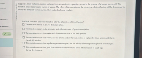 Solved Suppose a point mutation, such as a change from an | Chegg.com
