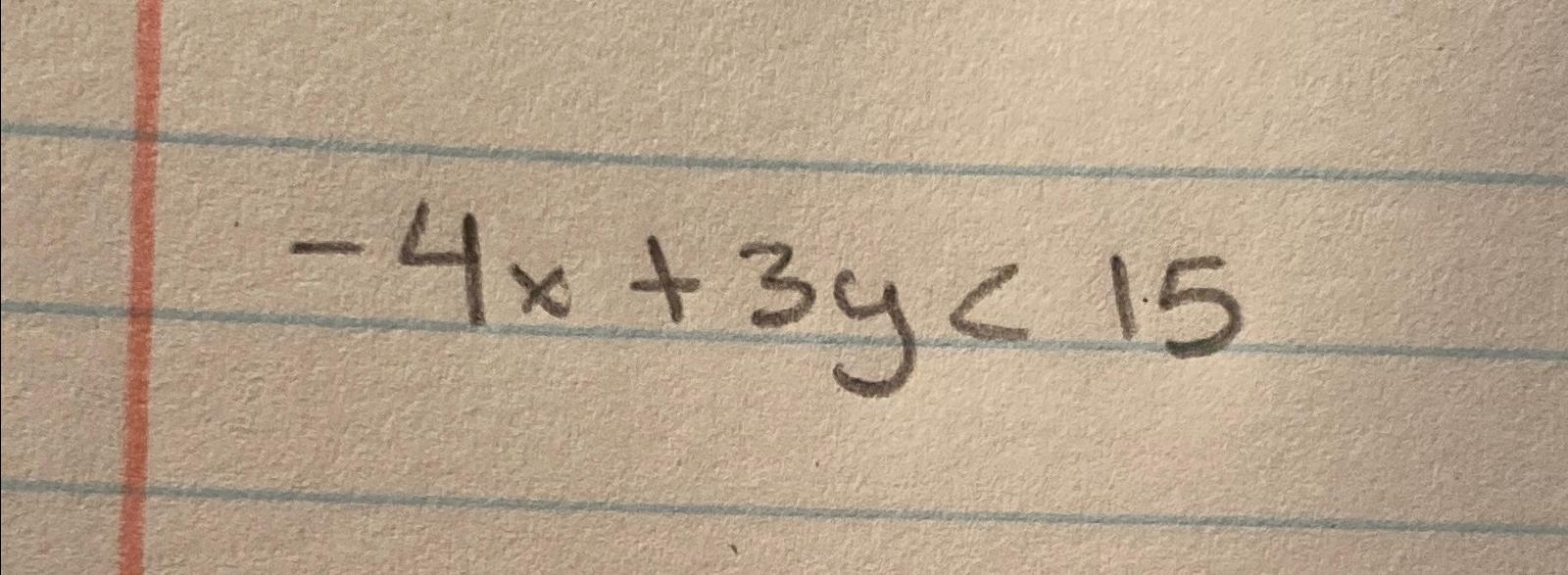 Solved -4x+3y