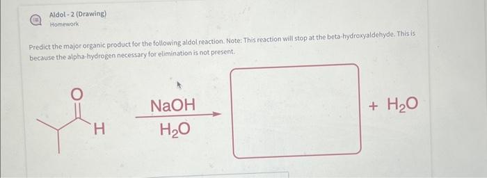 Solved Predict the maior organic product for the following | Chegg.com