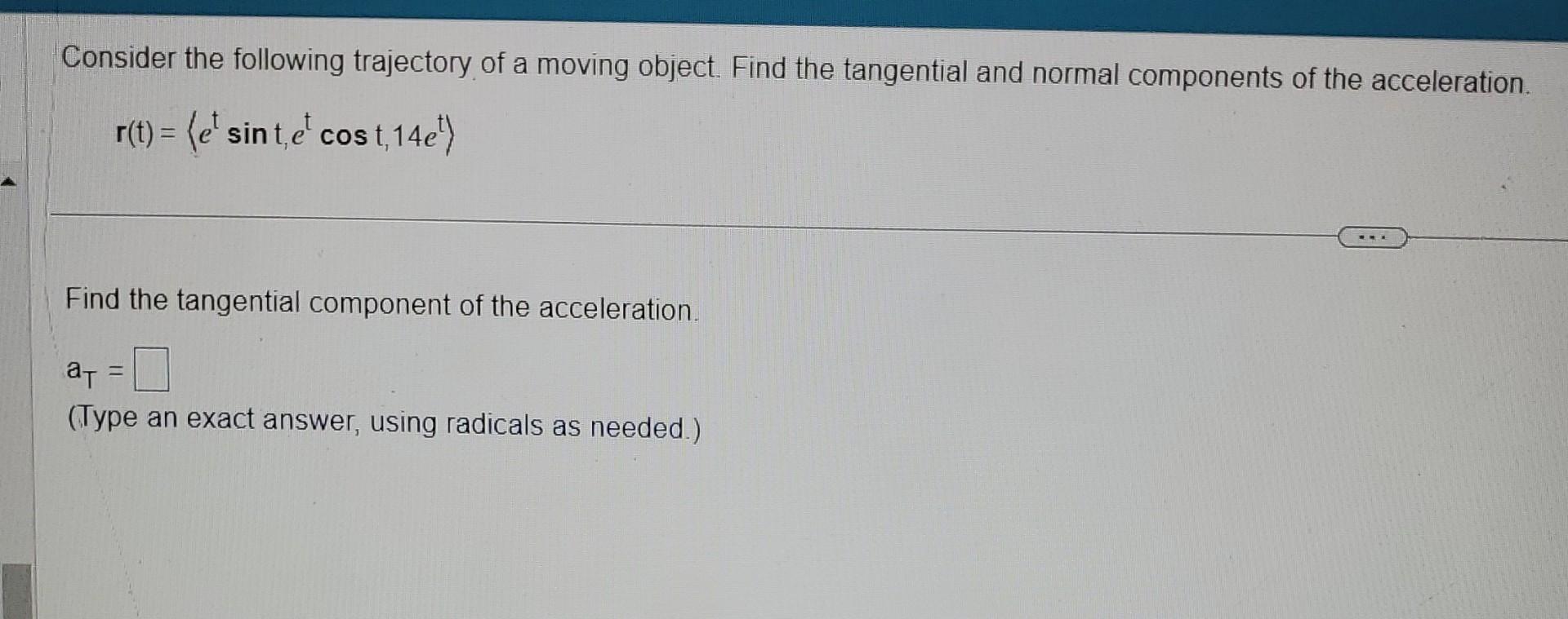 Solved Consider The Following Trajectory Of A Moving Object