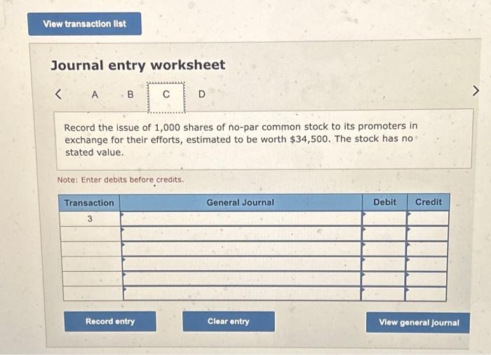 Solved Journal entry worksheet D Record the issue of 1,000 | Chegg.com