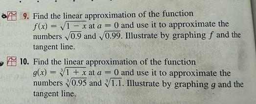 Solved 9. Find the linear approximation of the function | Chegg.com