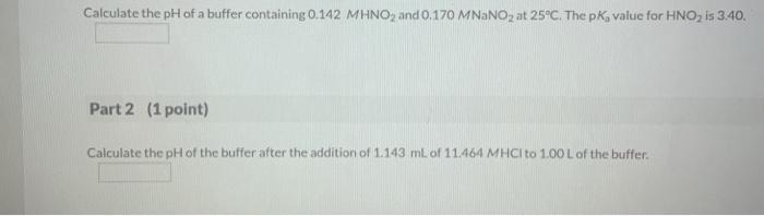 Solved An acid-base buffer is a solution that resists | Chegg.com