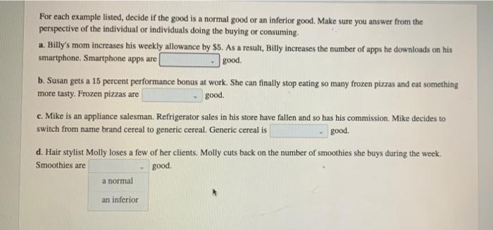 Solved Classify each scenario according to whether it | Chegg.com